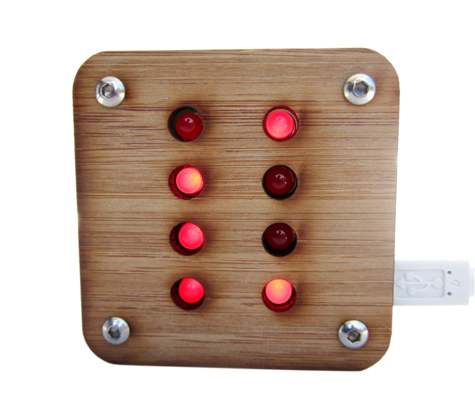 Binary Thermometer Kit With Bamboo Case Red Lights - Etsy