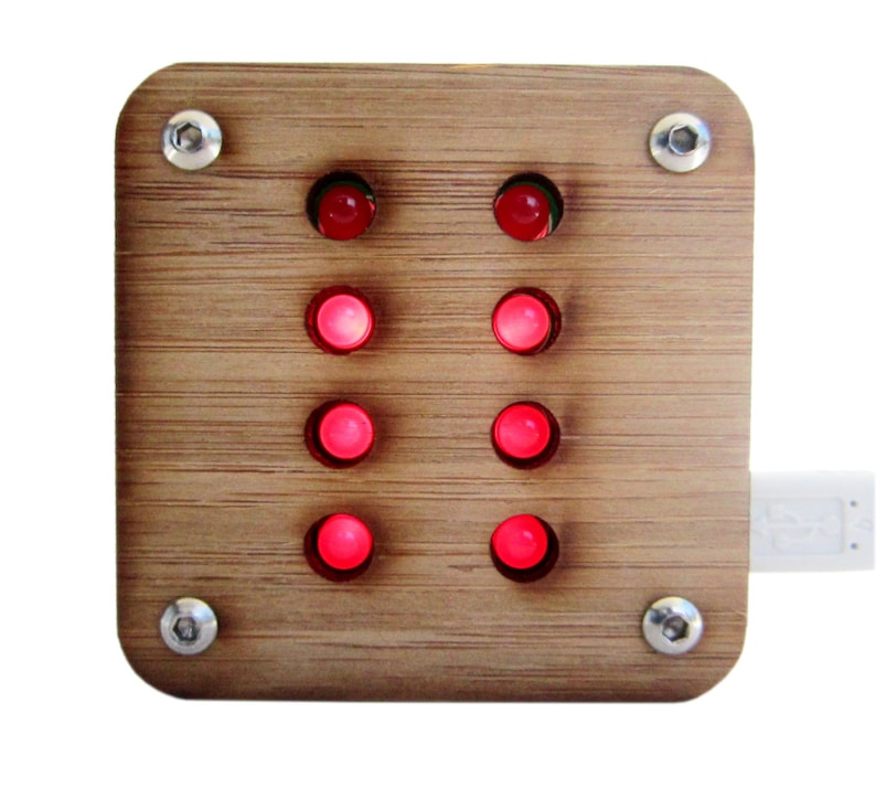 Binary Thermometer Kit With Bamboo Case Red Lights - Etsy