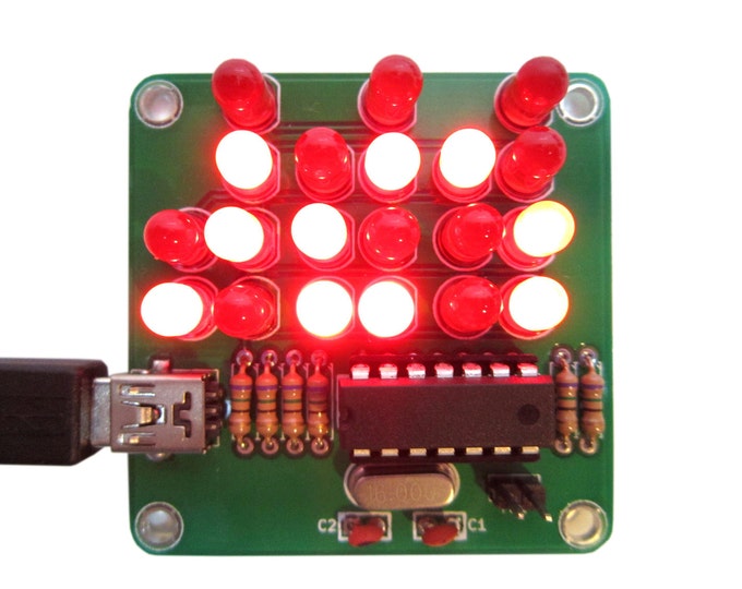 Binary Clock Kit With Red Lights - Etsy