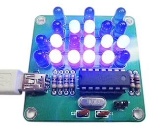 Binary Clock Kit With Red, Green and Blue Lights - Etsy