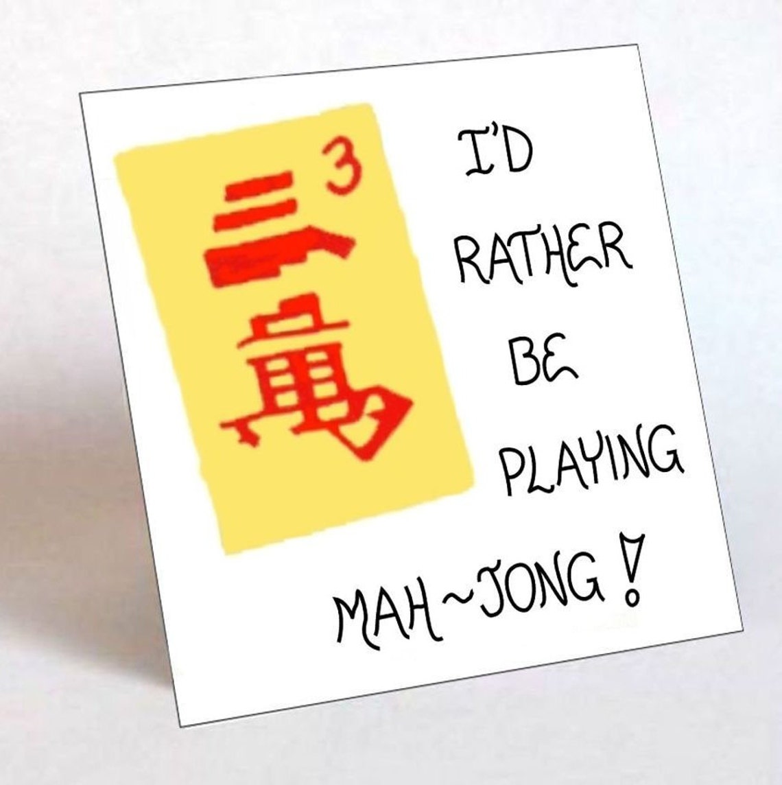 Mahjong Quote Magnet Chinese Origin Tile Game Mah Jongg - Etsy
