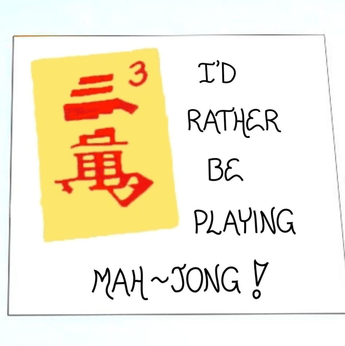 Mahjong Quote Magnet Chinese Origin Tile Game Mah Jongg - Etsy