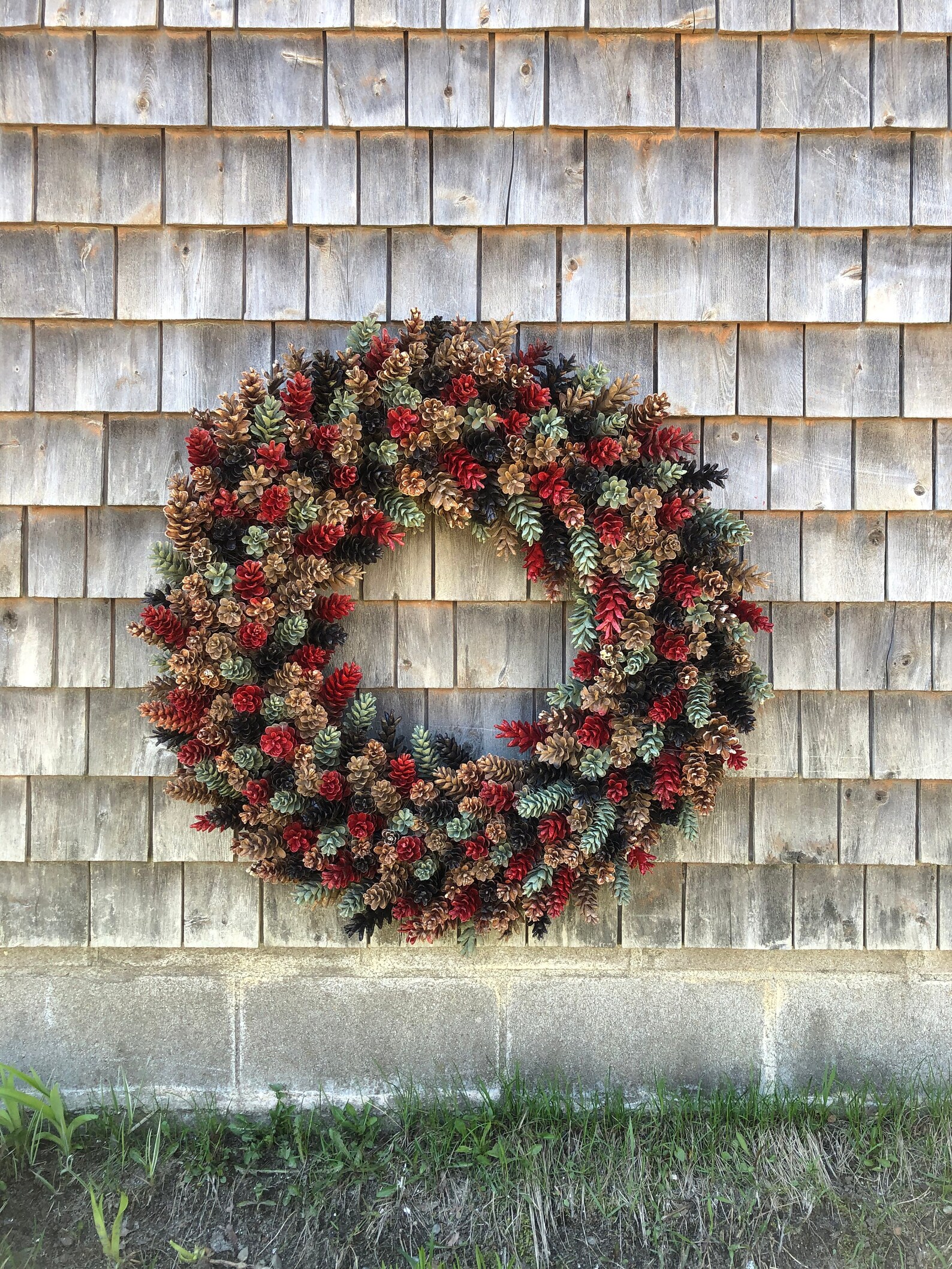 Thirty Five Inch Wreath in Rustic Holiday Color - Etsy