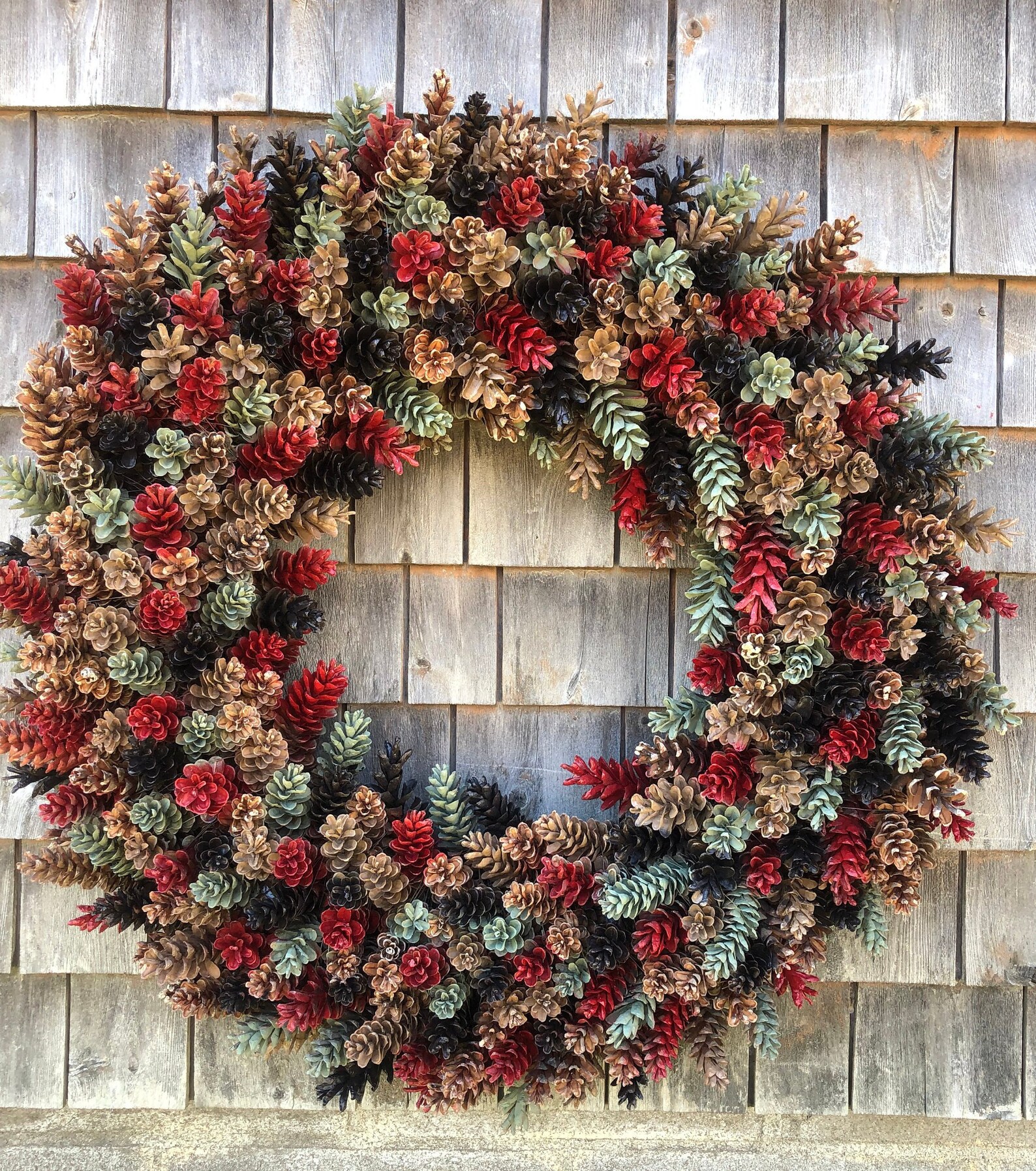 Thirty Five Inch Wreath in Rustic Holiday Color - Etsy