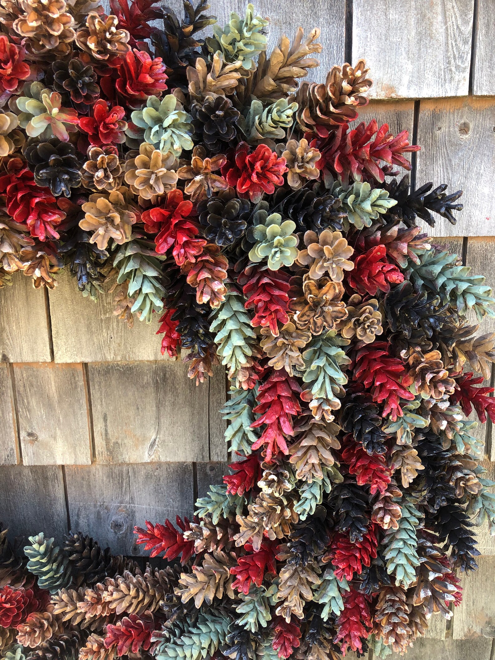 Thirty Five Inch Wreath in Rustic Holiday Color - Etsy