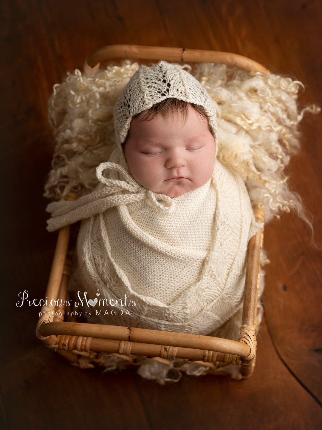 AOIFE Newborn Bonnet and Wrap Set Props Newborn Knit Bonnet - Etsy