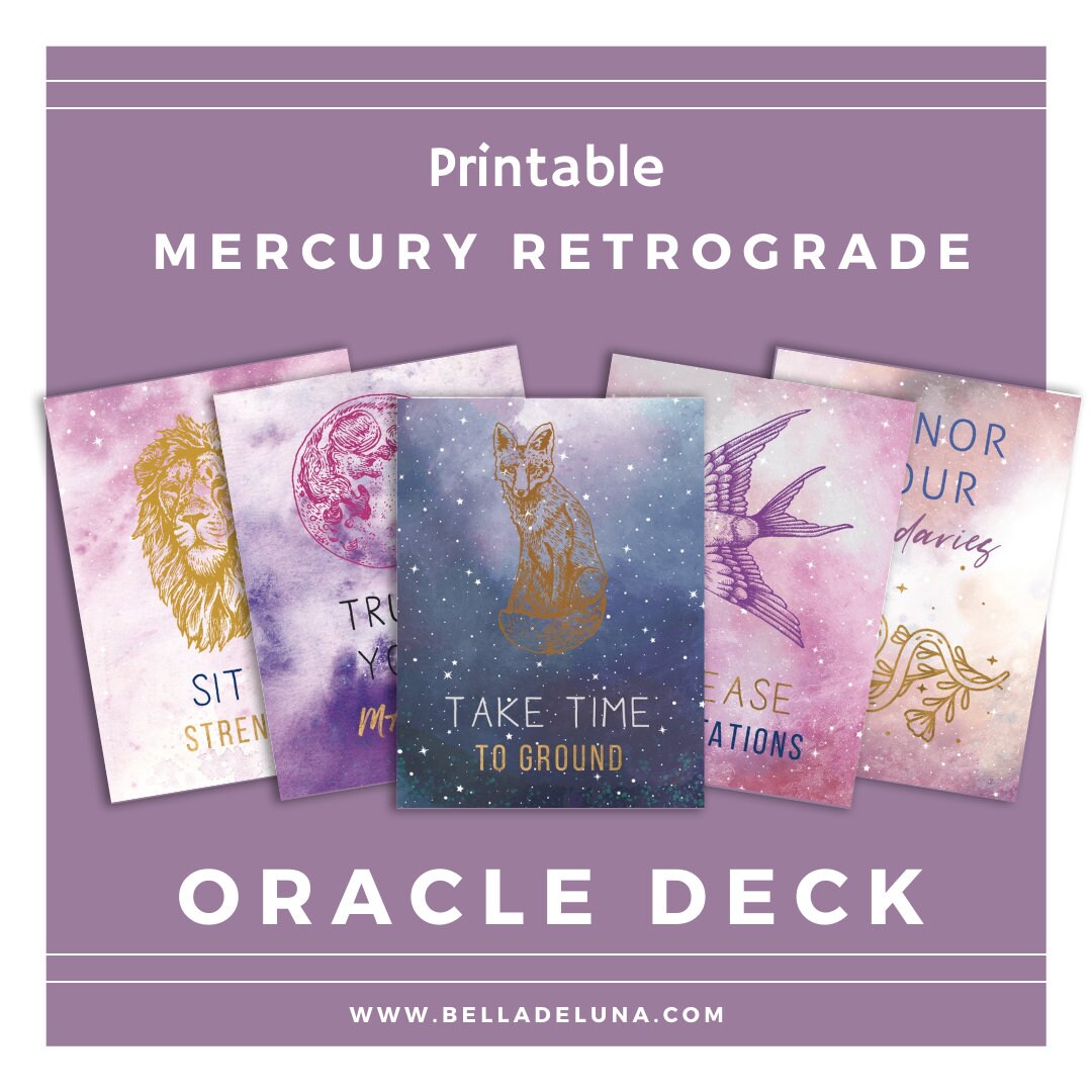 Mercury Retrograde Oracle Deck: Intuitive Astrology Cards (digital ...