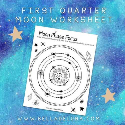 New Moon Worksheet Coloring Page Grimoire Book of Shadows - Etsy
