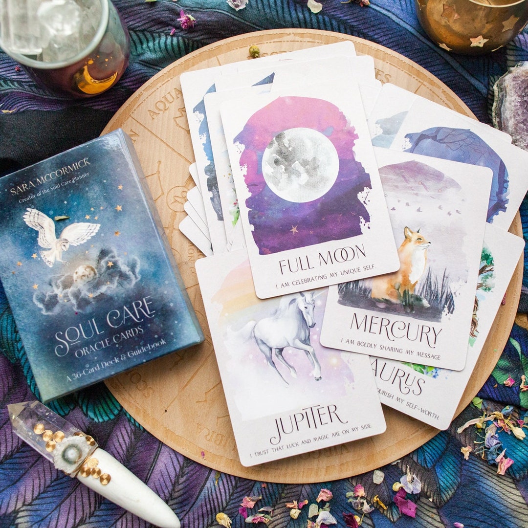 Soul Care Oracle Deck: Astrology Tarot Cards With Guidebook - Etsy