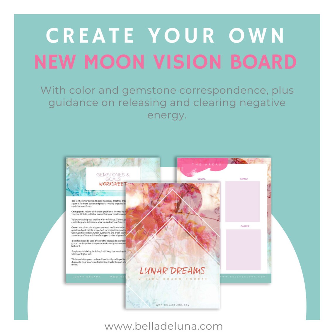 New Moon Vision Board Workbook New Moon Ritual Intention - Etsy
