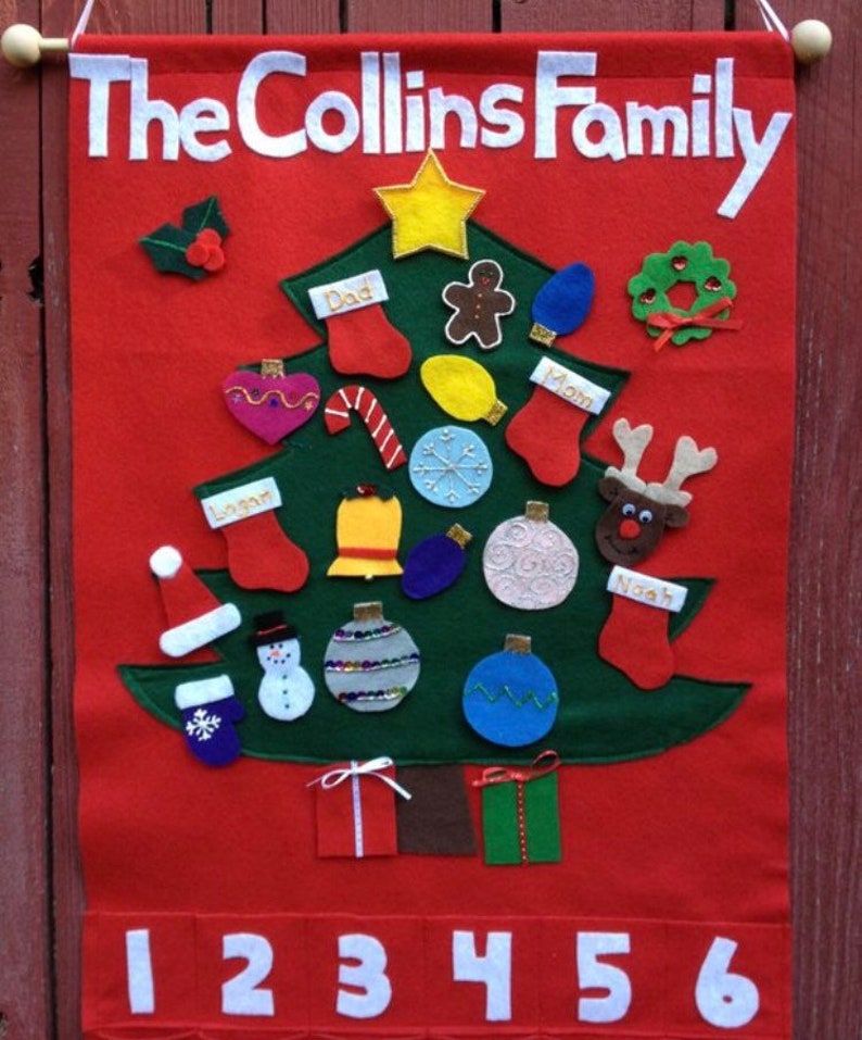 Handmade Christmas Tree Holiday Countdown Advent Calendar - Etsy
