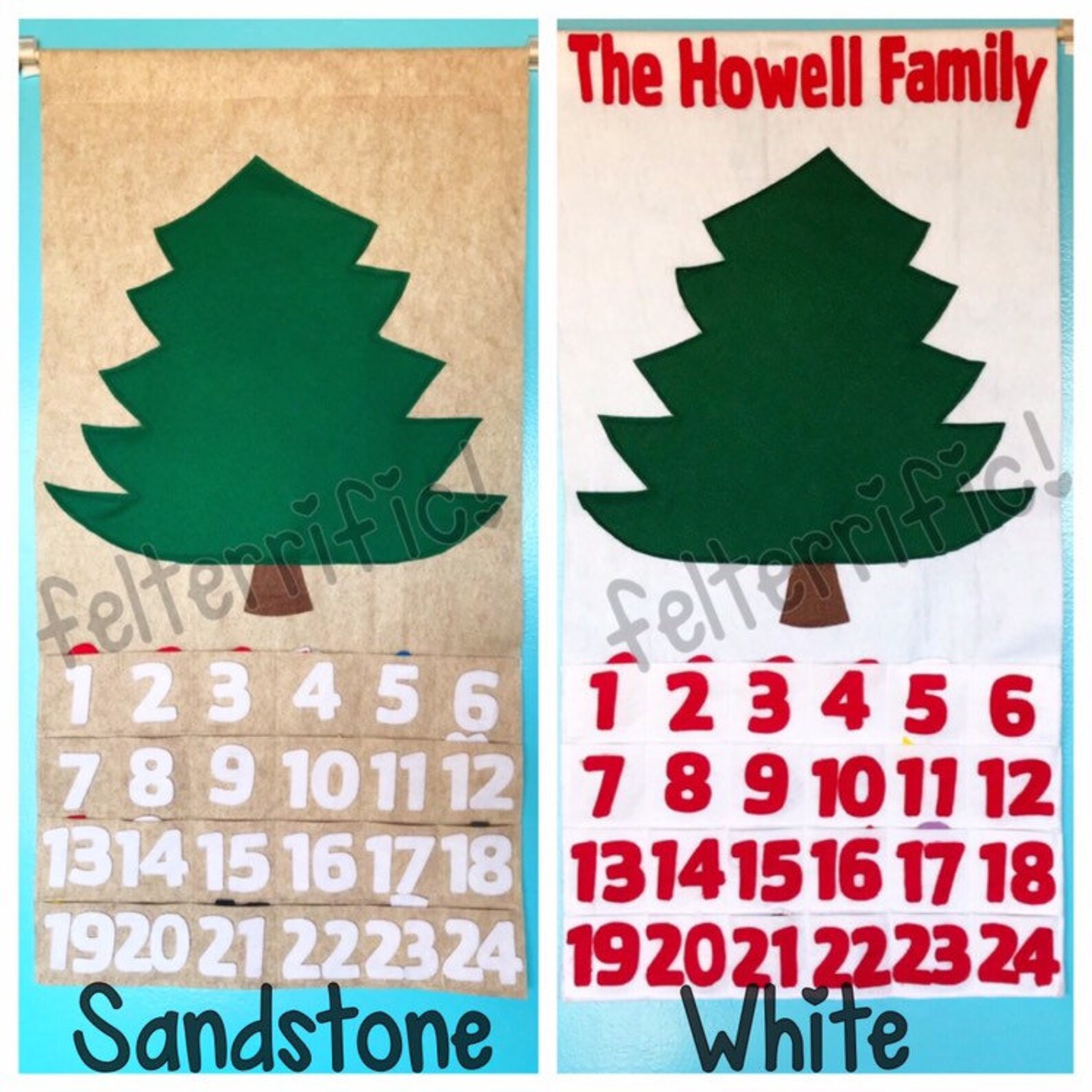 Handmade Christmas Tree Holiday Countdown Advent Calendar - Etsy