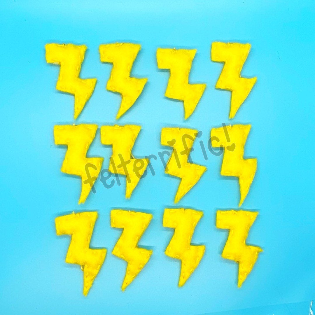 Handmade Felt Mini Lightning Bolt Ornaments - Etsy