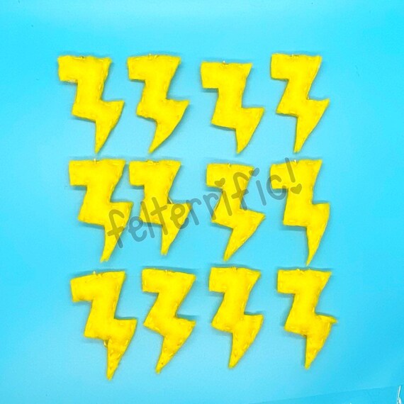 Handmade Felt Mini Lightning Bolt Ornaments - Etsy