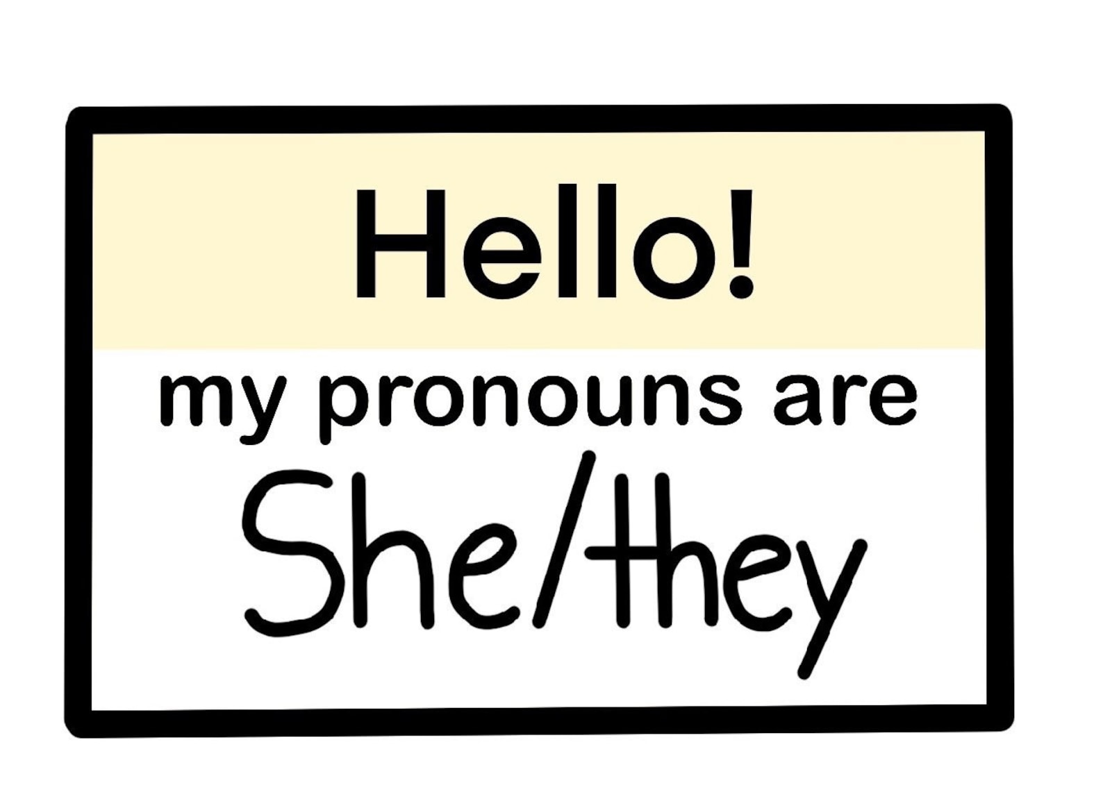 Hello My Pronoun is Stickers He/she/they/any - Etsy