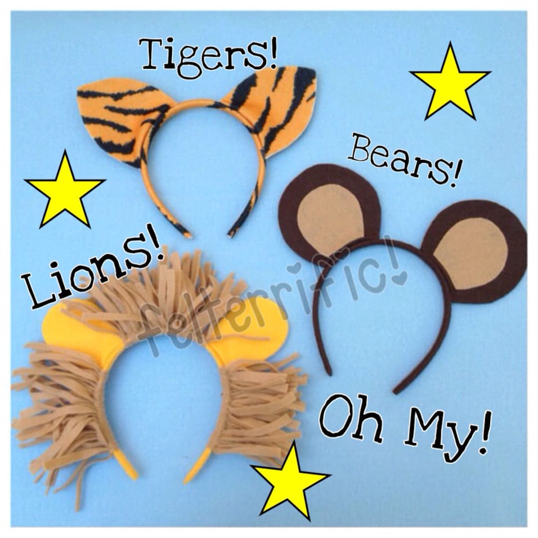 Handmade Animal Ear Headband Lion Tiger or Bear - Etsy
