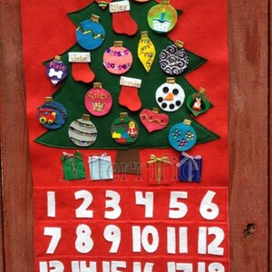Handmade Christmas Tree Holiday Countdown Advent Calendar - Etsy