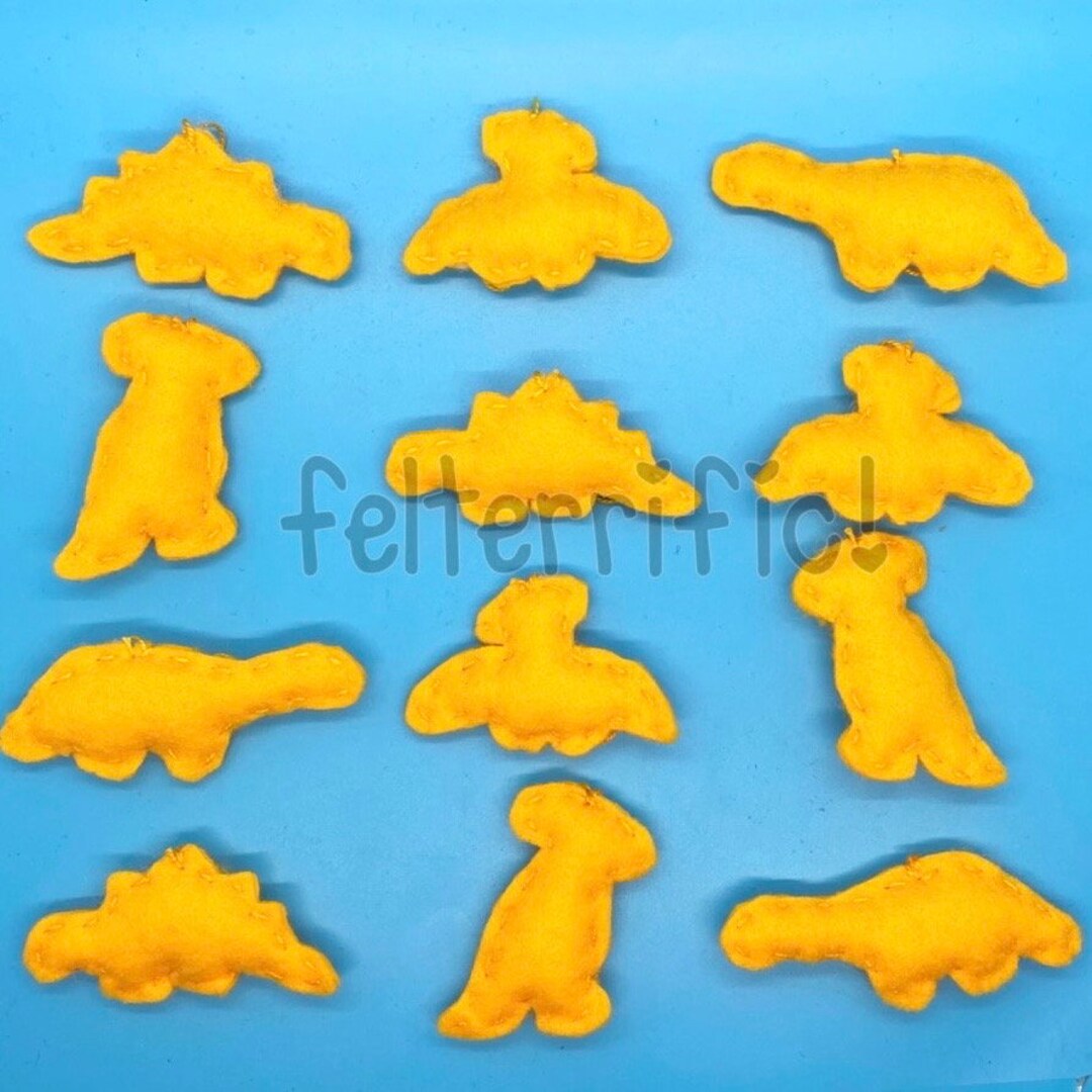 Handmade Felt Mini Dinosaur Nugget Ornaments - Etsy