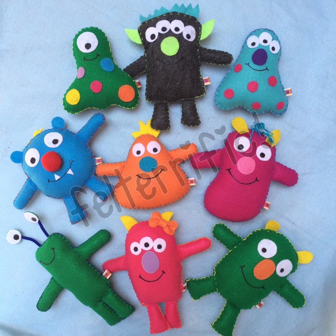 Adopt A Monster Handmade Stuffed Friend Choose Quantity From 1 - Etsy