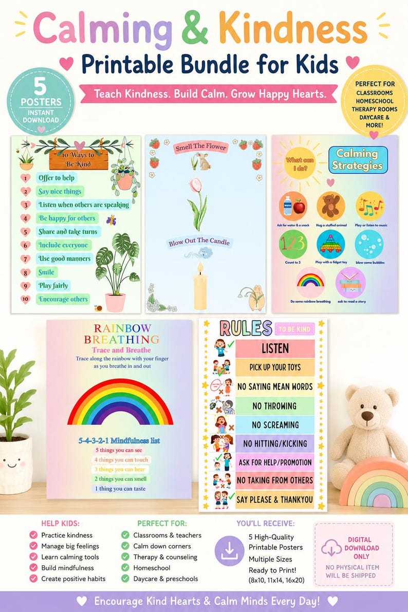 Calming Corner Posters - Etsy