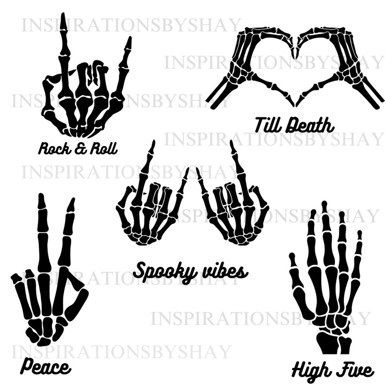 Skeleton Hands SVG - Etsy