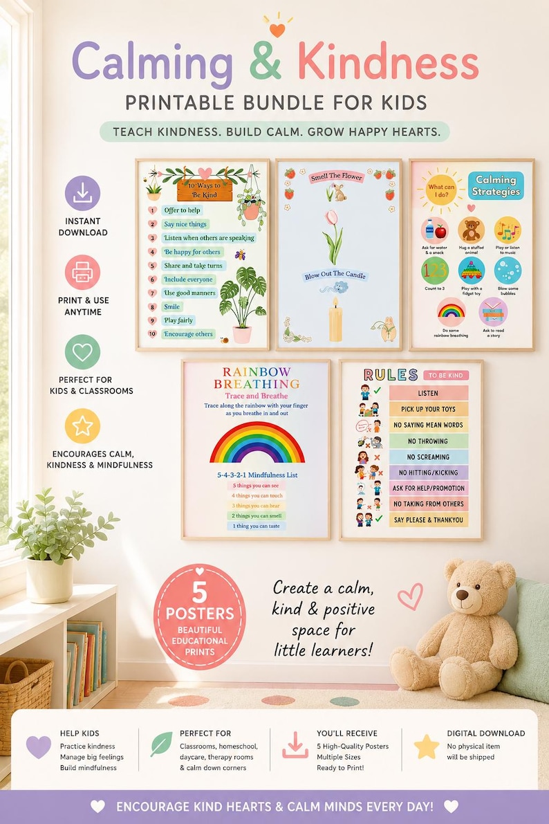 Calming Corner Posters - Etsy