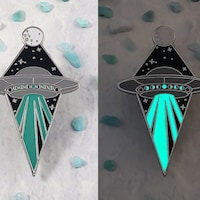 Cutie Alien Wooden Pins | Hand Painted | Funky, Fun, Artsy Gift | Ufo ...