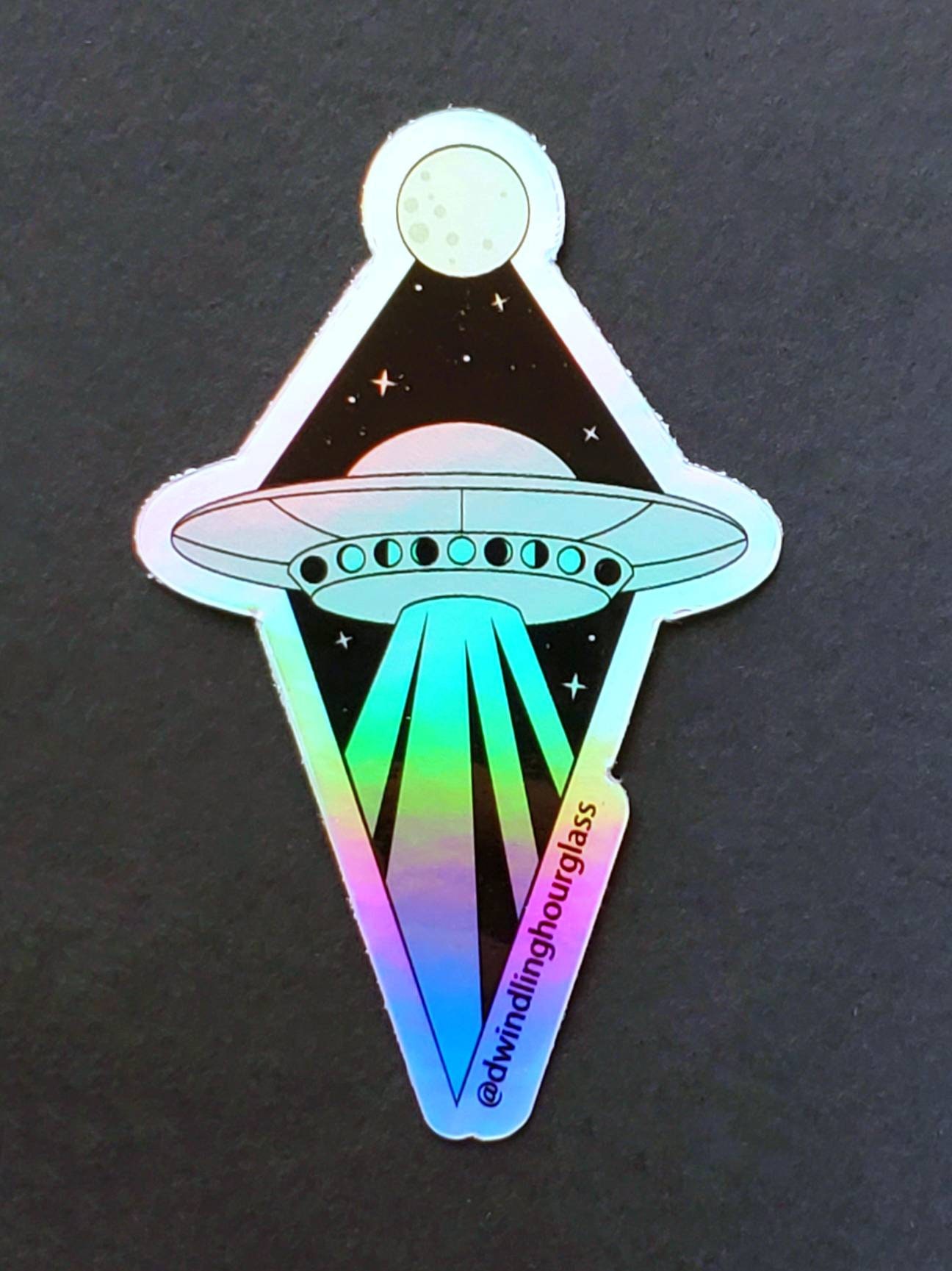 UFO HOLOGRAPHIC STICKER Ufo Sticker Vinyl Sticker Horror | Etsy
