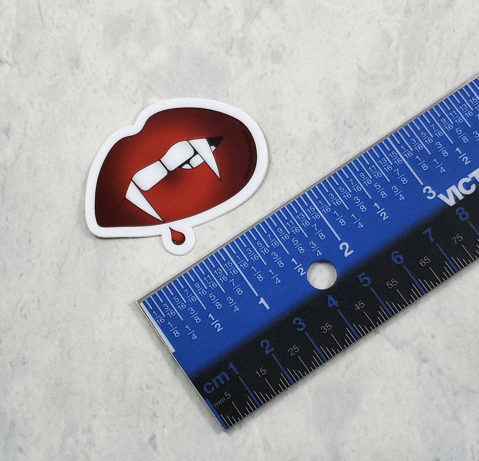 VAMPIRE LIPS STICKER Vampire Fangs Sticker Goth Sticker | Etsy