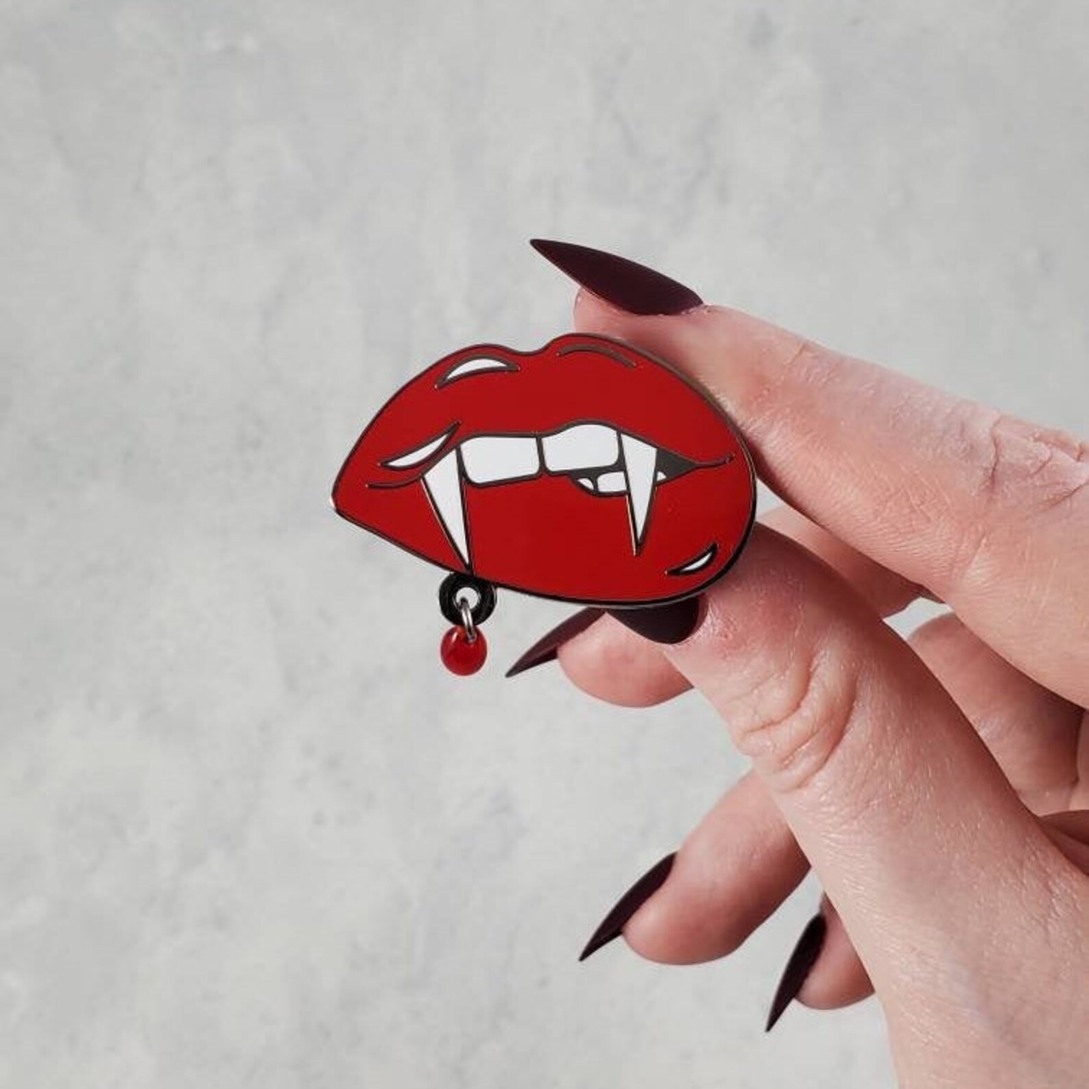 VAMPIRE LIPS PIN Vampire Pin Horror Pin Lips Pin Vampire - Etsy
