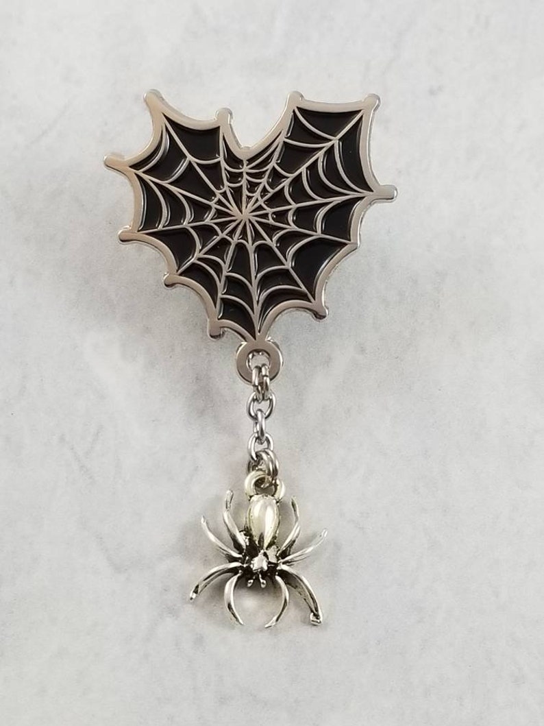 SPIDERWEB ENAMEL PIN Spider Pin Web Pin Spider Web Pin | Etsy