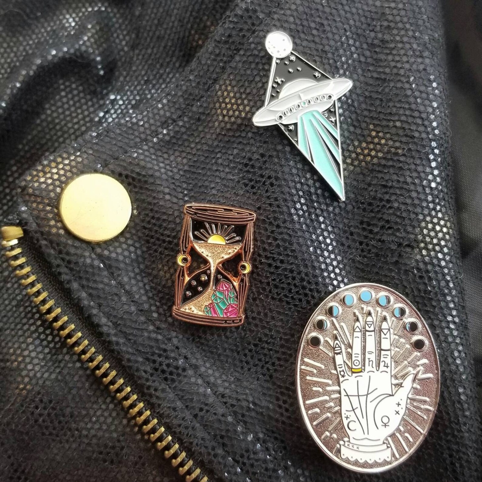 PALMISTRY ENAMEL PIN, Occult Pin, Halloween Pin, Witchcraft, Fortune ...