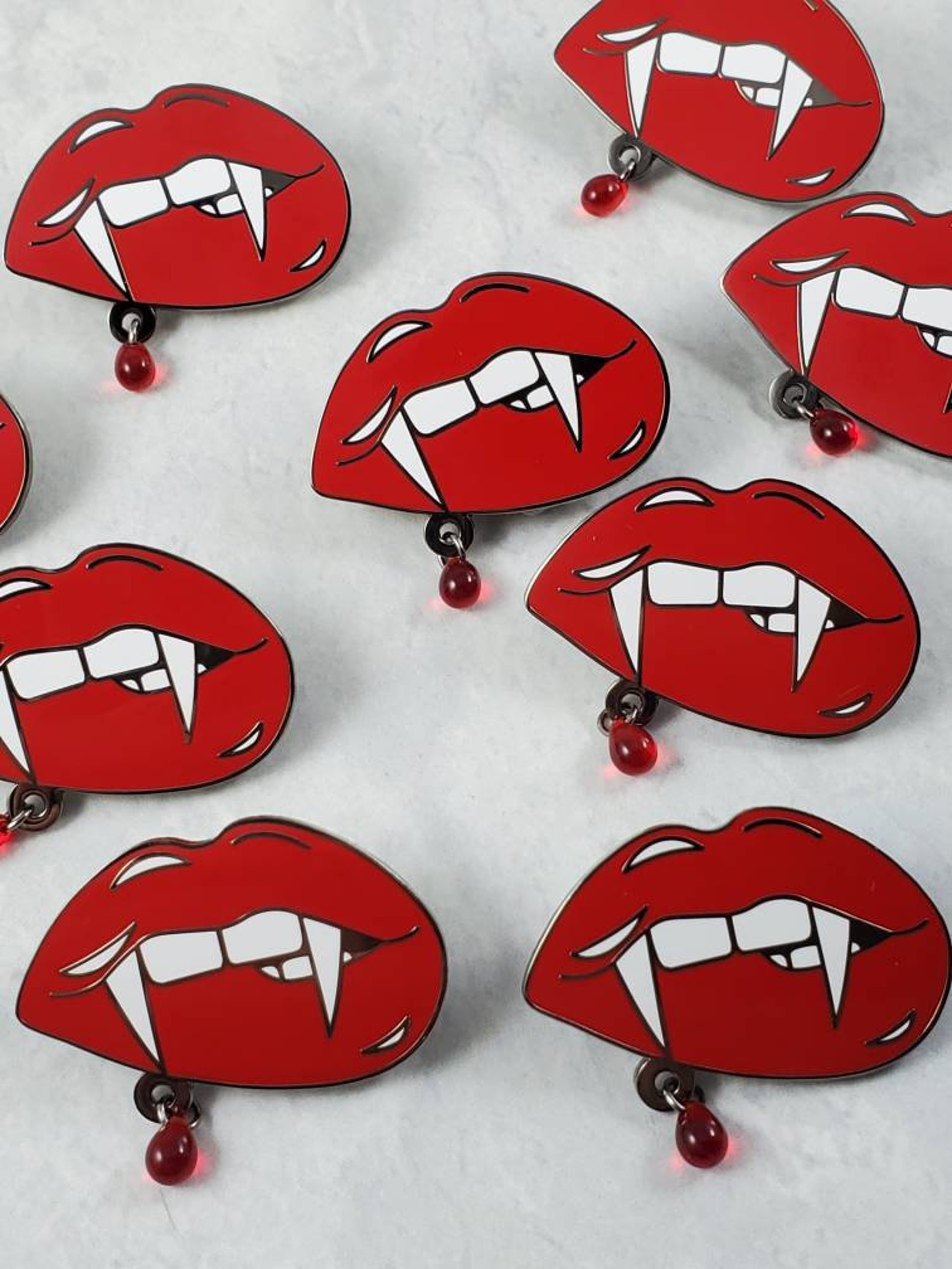 VAMPIRE LIPS PIN Vampire Pin Horror Pin Lips Pin Vampire - Etsy