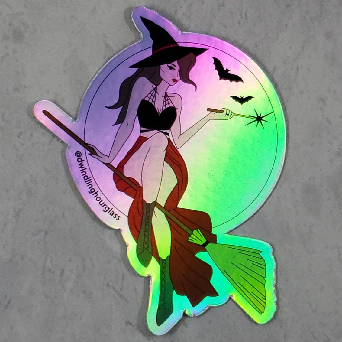 PIN UP WITCH Sticker Horror Sticker Vinyl Sticker Halloween | Etsy