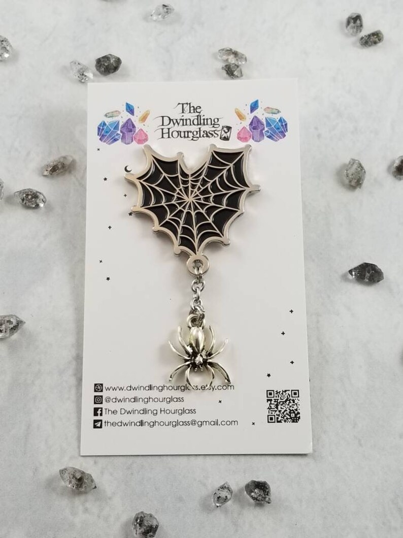 SPIDERWEB ENAMEL PIN Spider Pin Web Pin Spider Web Pin | Etsy