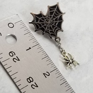 SPIDERWEB ENAMEL PIN, Spider Pin, Web Pin, Spider Web Pin, Horror Pin ...