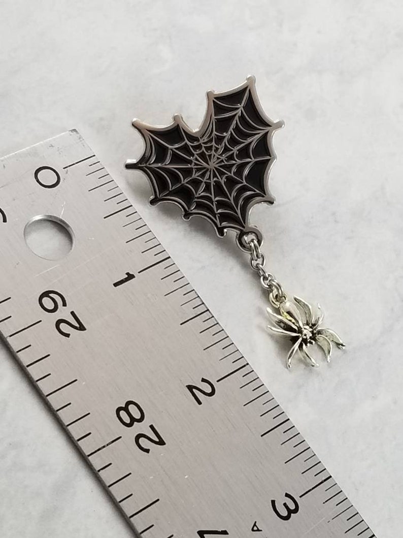 SPIDERWEB ENAMEL PIN Spider Pin Web Pin Spider Web Pin | Etsy