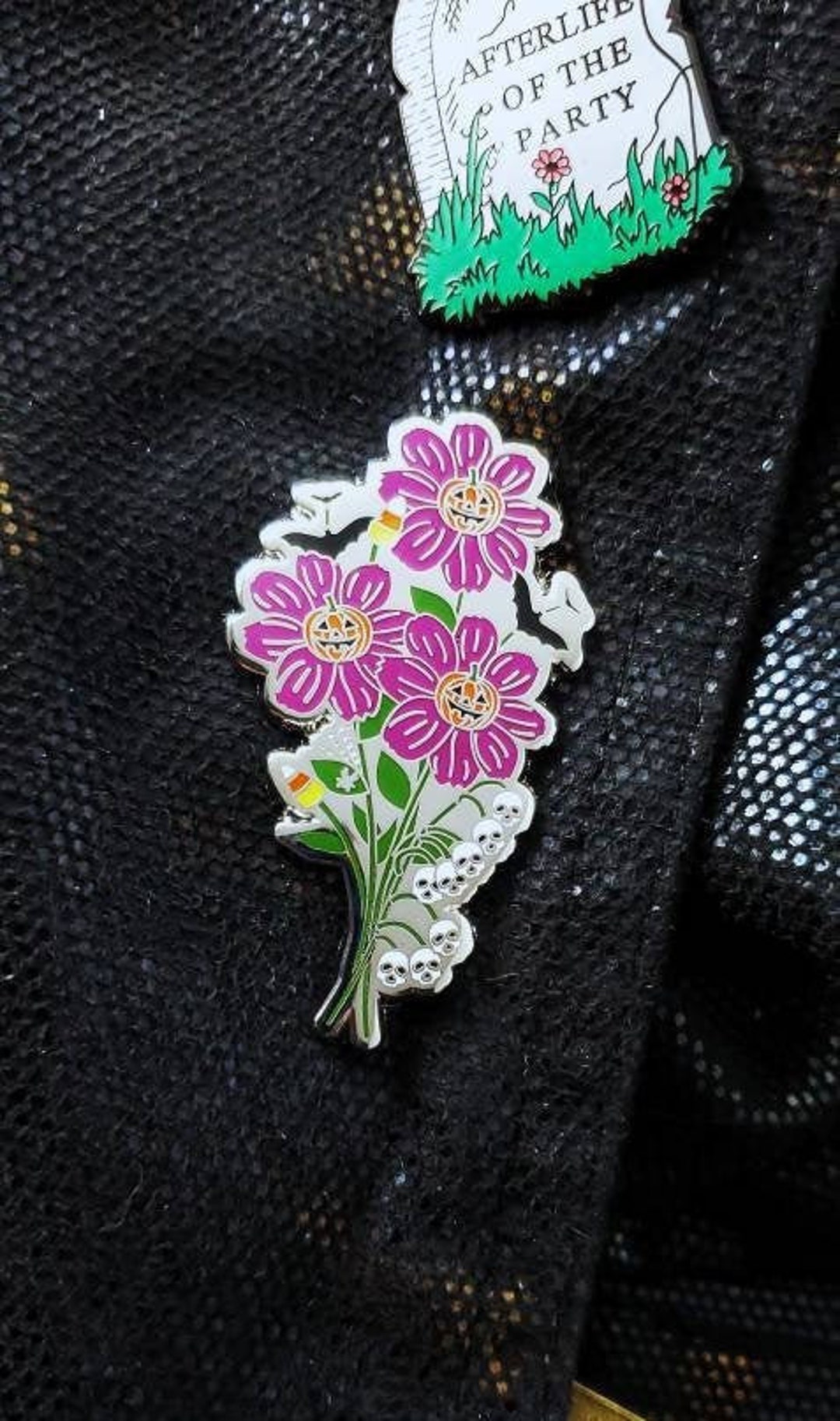 HALLOWEEN PIN, Spooky Pin, Jackolantern Pin, Garden Witch Pin, Witch ...