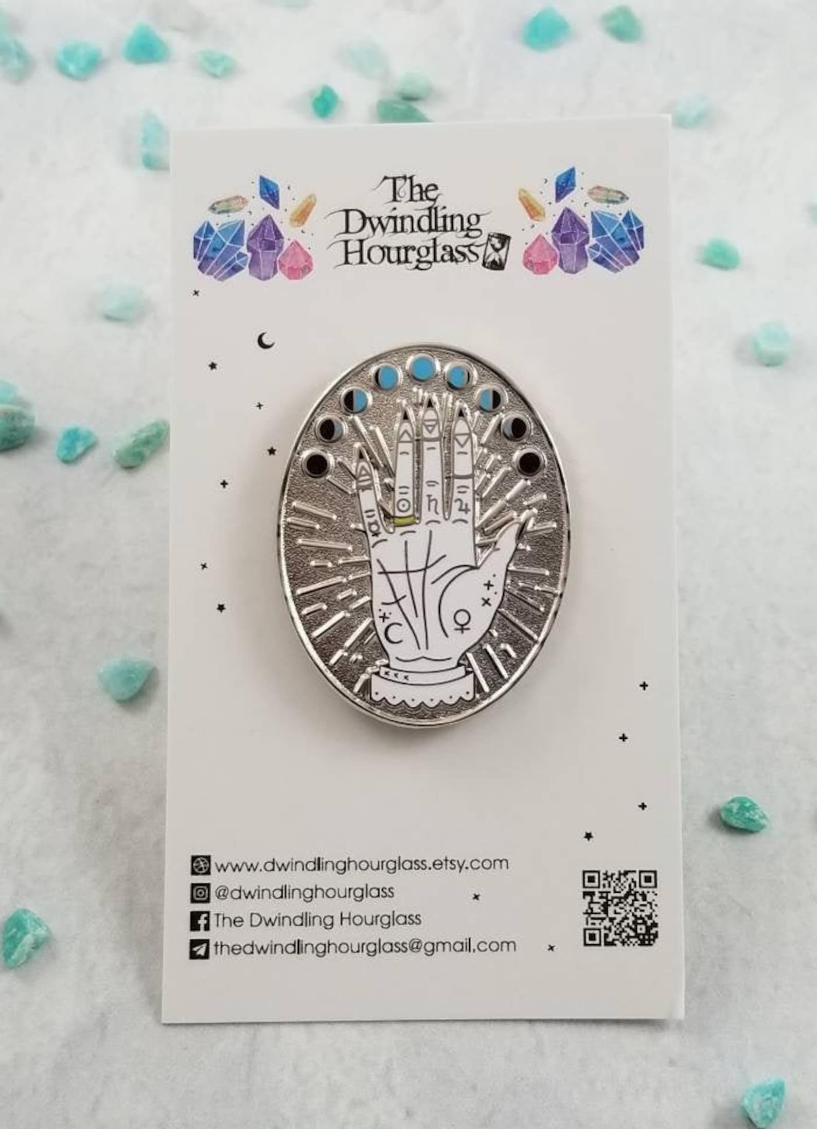 PALMISTRY ENAMEL PIN, Occult Pin, Halloween Pin, Witchcraft, Fortune ...