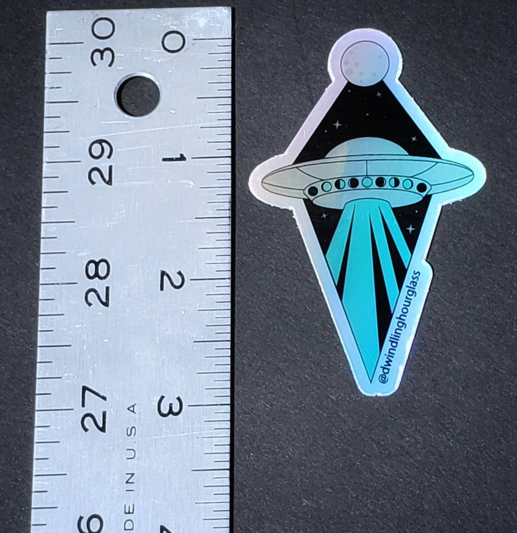 UFO HOLOGRAPHIC STICKER Ufo Sticker Vinyl Sticker Horror | Etsy