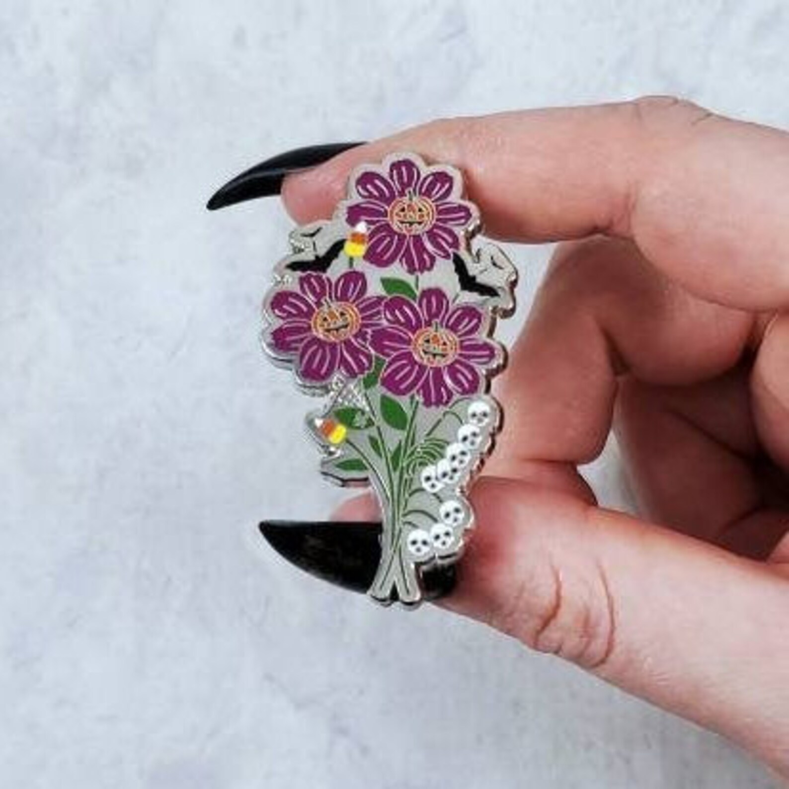 HALLOWEEN PIN, Spooky Pin, Jackolantern Pin, Garden Witch Pin, Witch ...