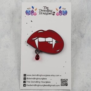 VAMPIRE LIPS PIN, Vampire Pin, Horror Pin, Lips Pin, Vampire Fangs Pin ...