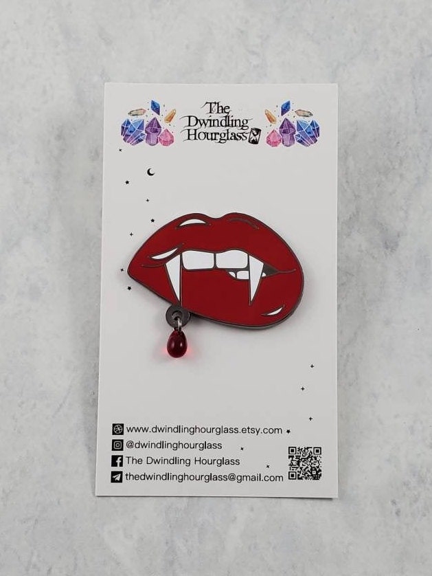 VAMPIRE LIPS PIN Vampire Pin Horror Pin Lips Pin Vampire | Etsy