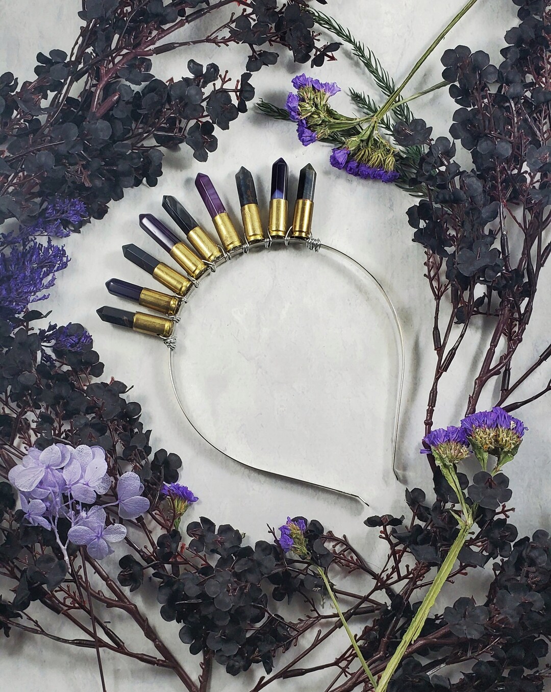 CRYSTAL BULLET CROWN, Crystal Crown, Bullet Casing Crown, Avant Garde ...