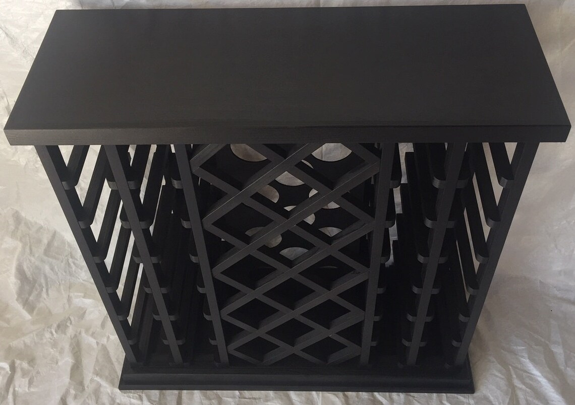 42 Bottle Lattice Style Wine Rack black - Etsy