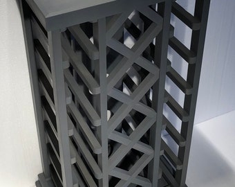 28 Bottle Lattice Style Wine Rack Light Grey | Etsy