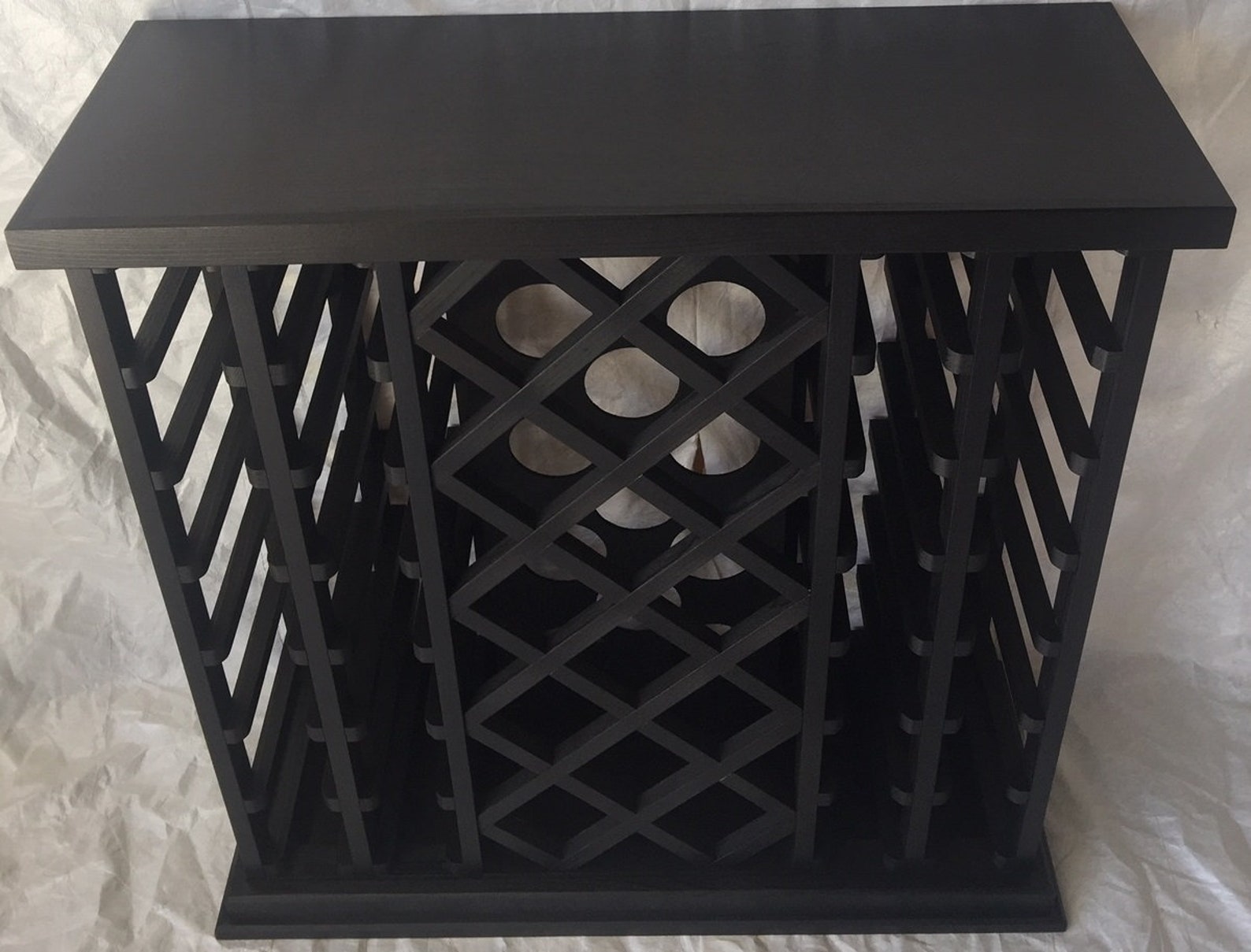 42 Bottle Lattice Style Wine Rack black - Etsy