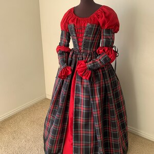 Black Stewart Tartan Plaid Corset Renaissance Christmas Outlander ...