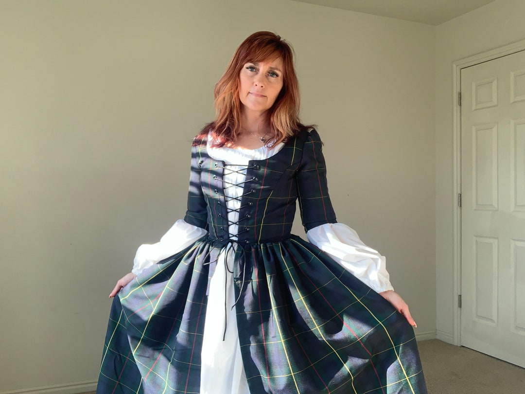 Stewart Green Navy Tartan Plaid Renaissance Christmas Outlander ...