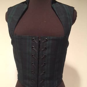 Blackwatch Tartan Plaid Scottish Irish Celtic Renaissance Bodice for ...